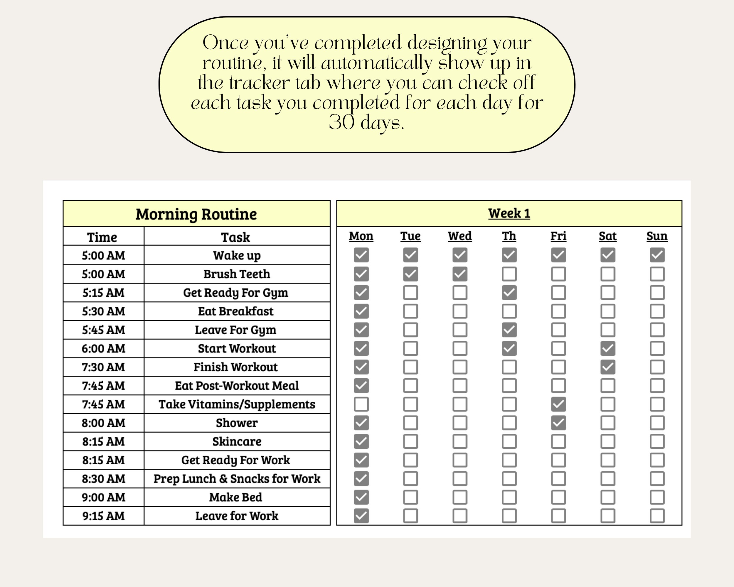 Editable Morning and Night Routine Planner & Tracker Daily Routine ...