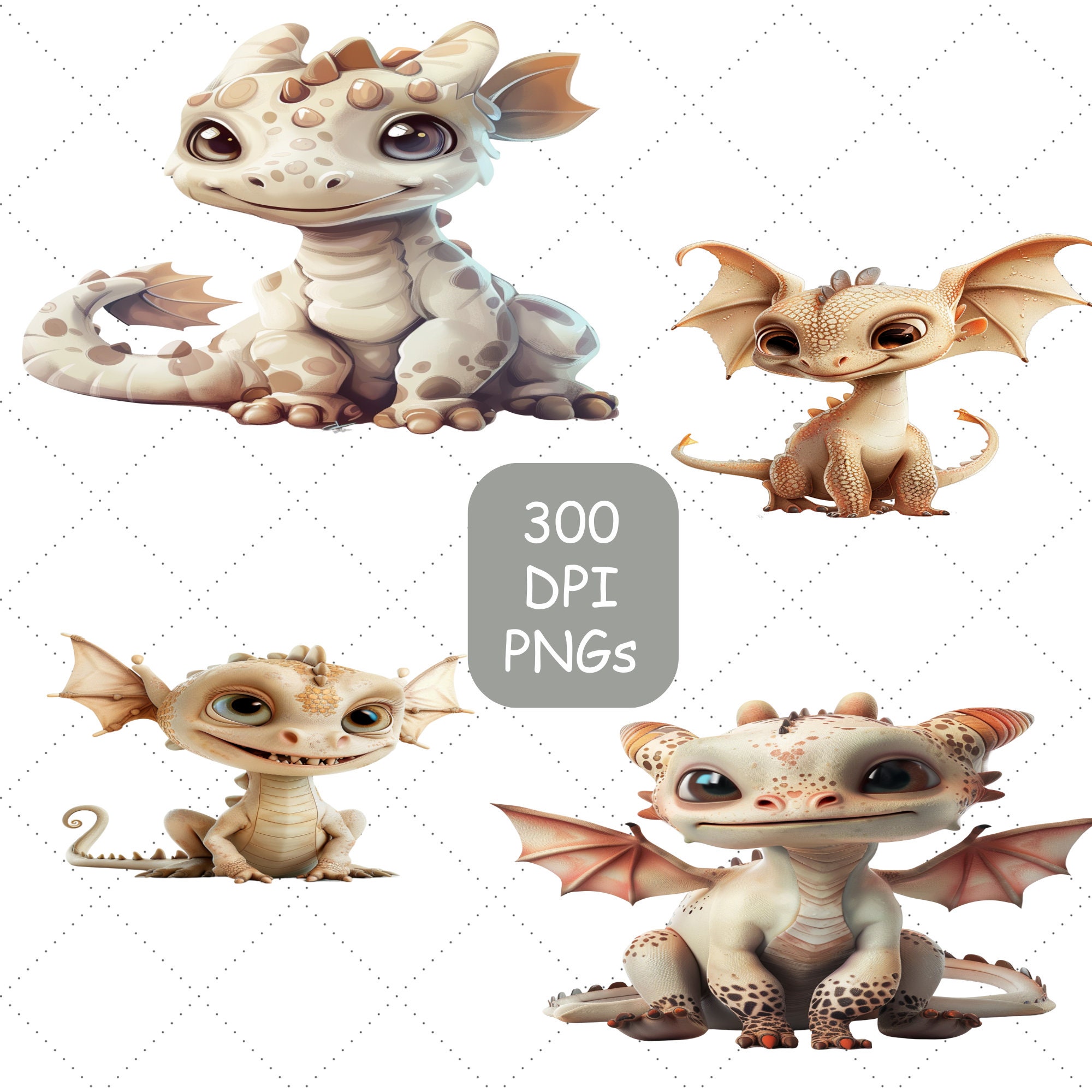Baby Dragon Hatchling Digital Clipart Collection, Junk Journal, Instant ...