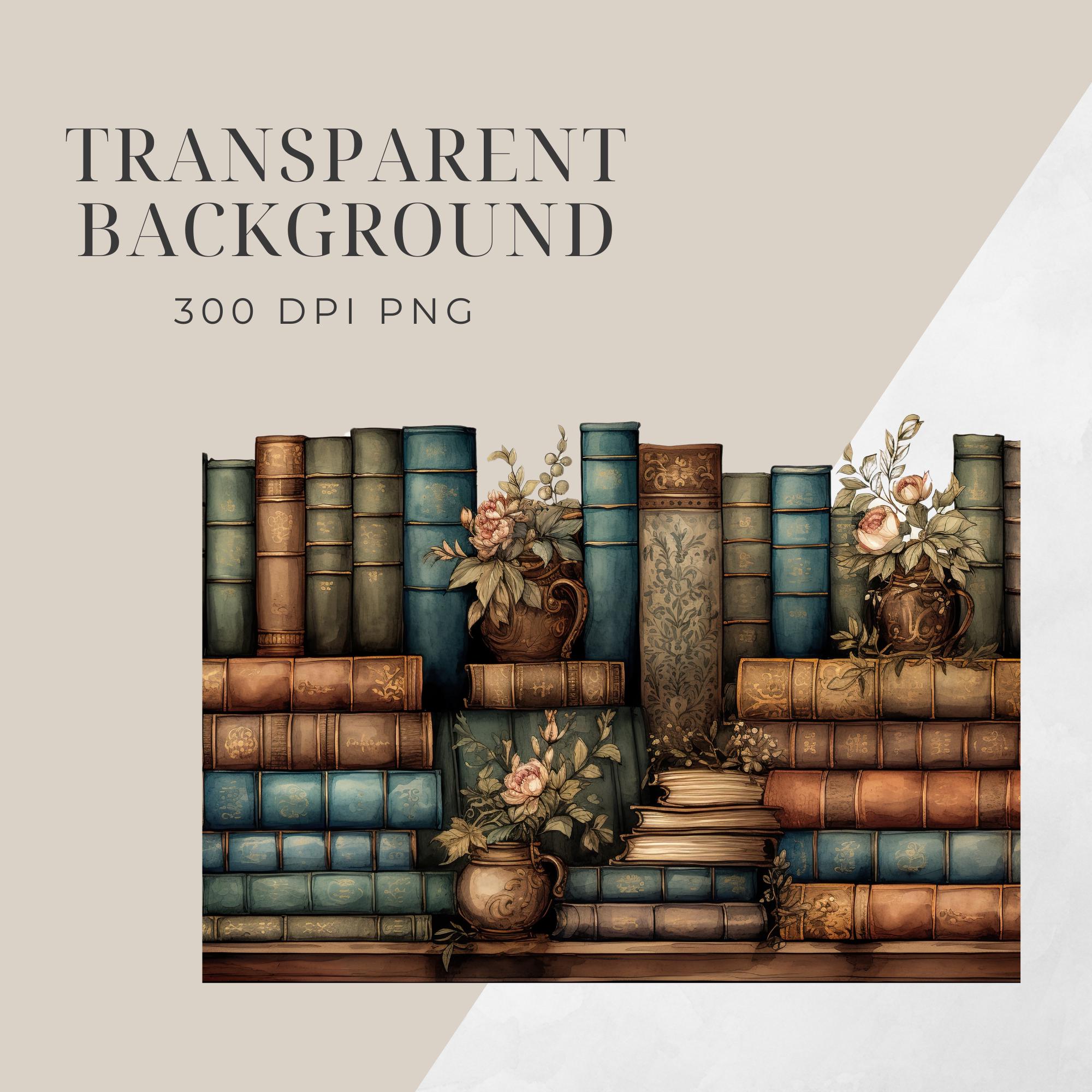 Watercolor Stacked Books Clipart, Commercial Use, Instant Download ...