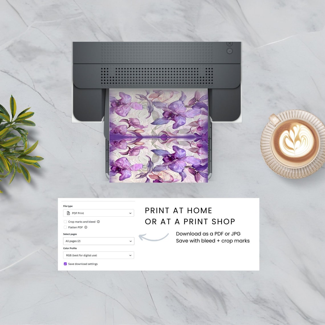 Lilac Floral Journal Pages, Instant Download, Printable, Purple Flowers ...