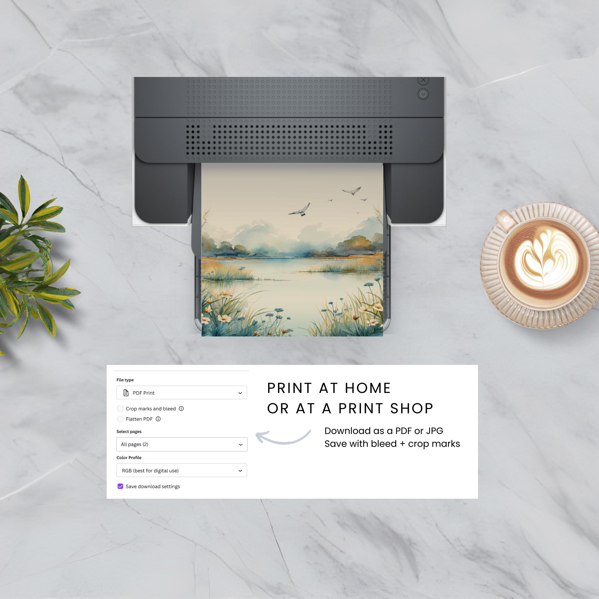 Pond Life Junk Journal Papers, Backgrounds, Printable, Commercial Use ...