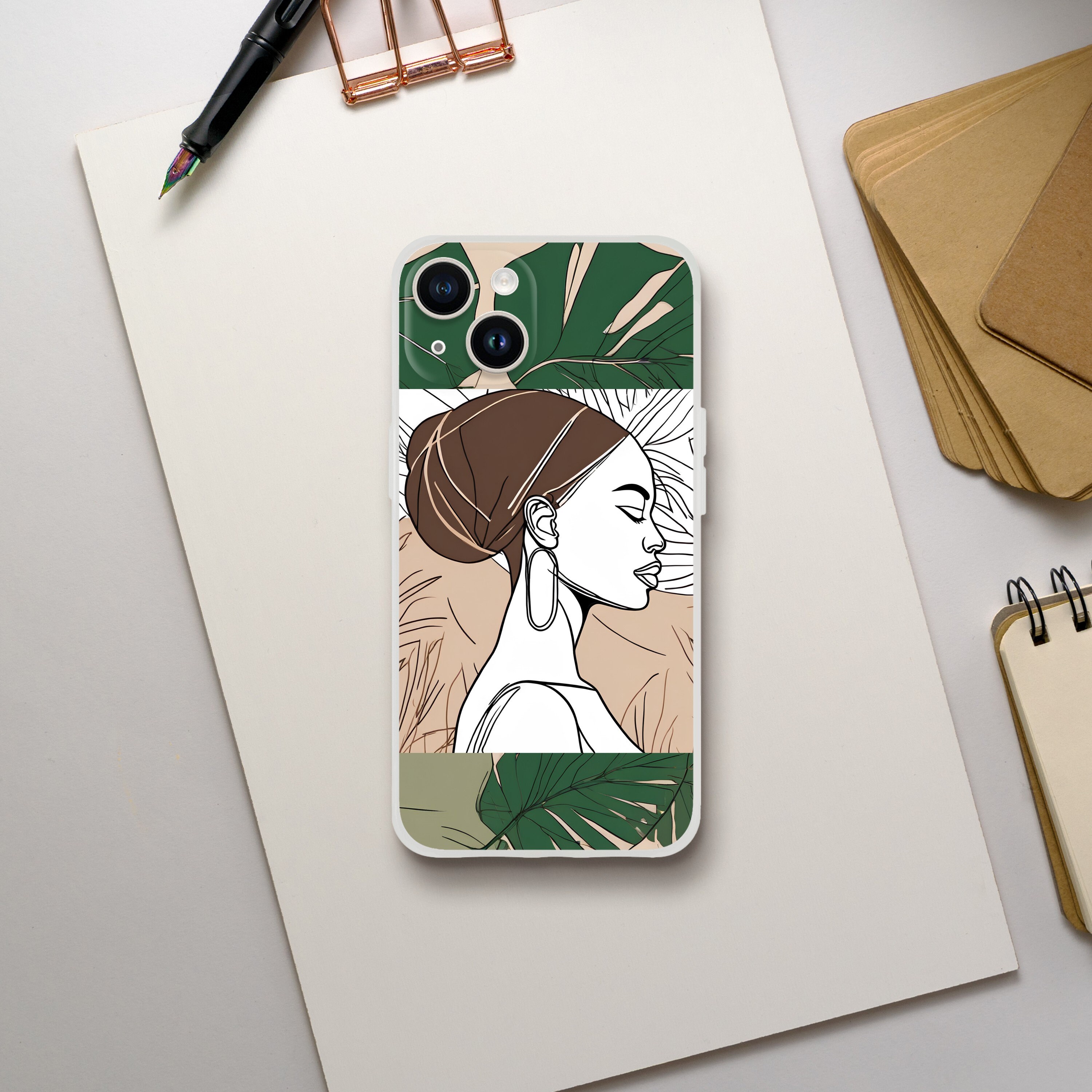 IPhone and Samsung Flexi Case African Woman Art Portrait, Boho Art ...