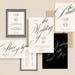 Printable Calligraphy Wedding Invitation Template Set, Editable Elegant ...