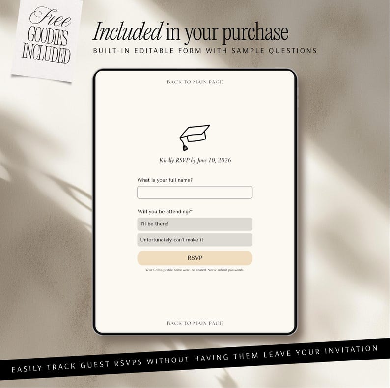 Graduation Invitation Class of 2026 Digital Invite With RSVP Paperless ...