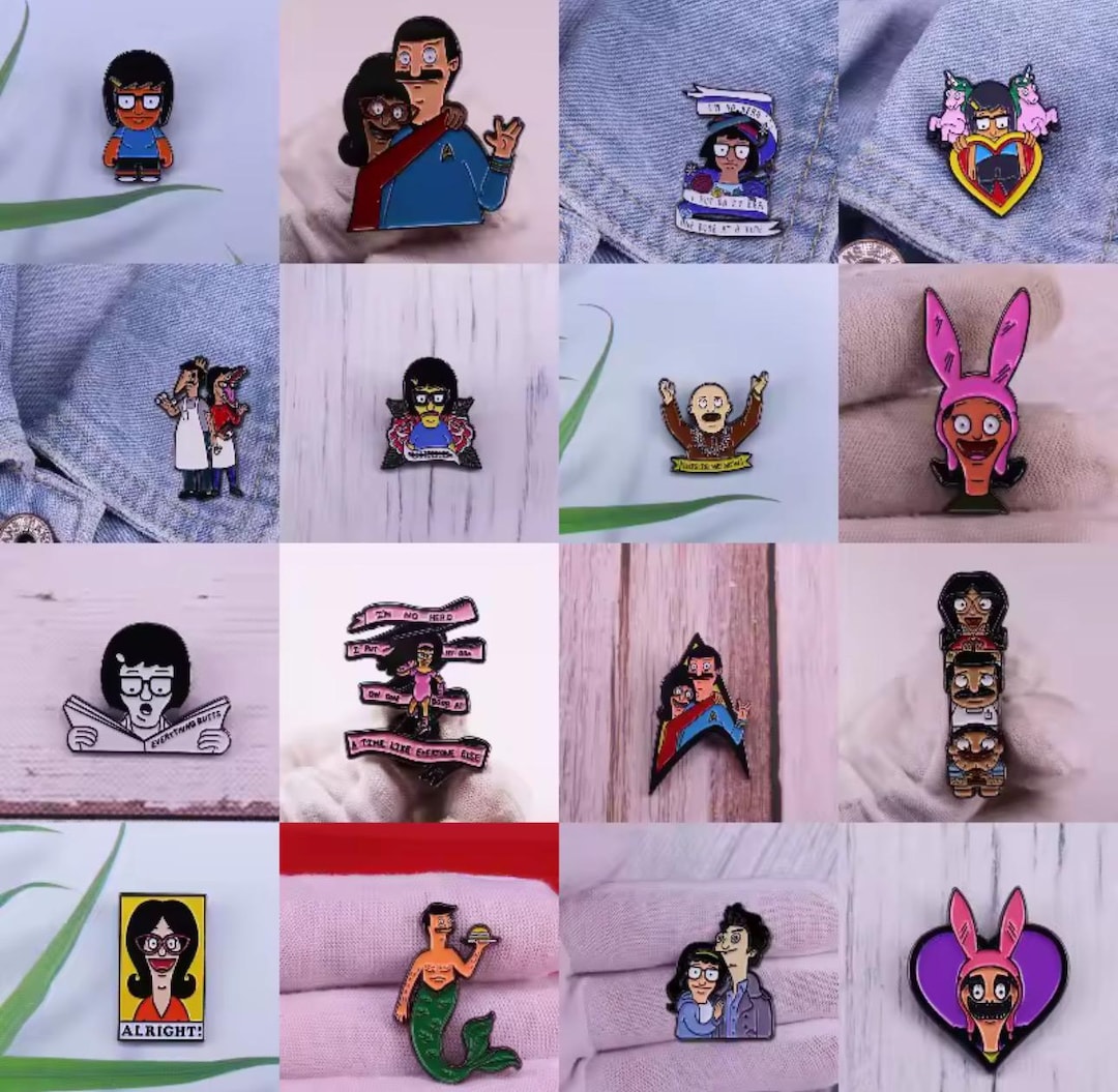 Bobs Burger Pins Custom – Funny Cartoon Enamel Lapel Pin | Quirky ...