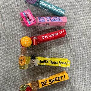 Hand Made Cheer Pins/spirit Clips. - Etsy