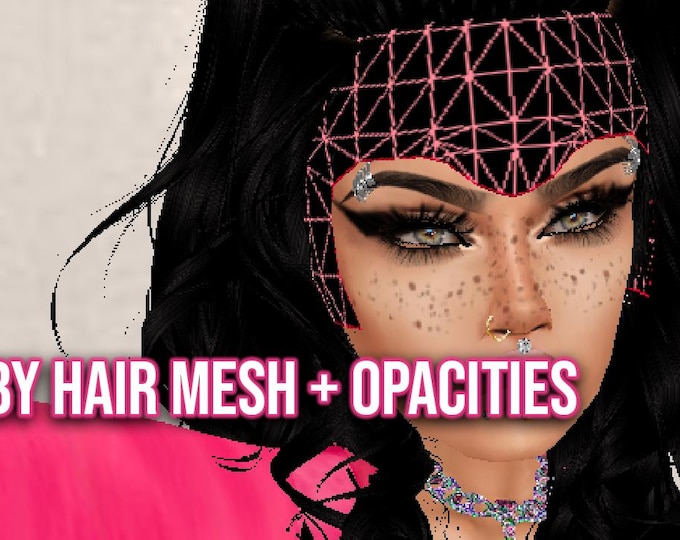 Aly BACK Opacity Map for IMVU | BBH | Baby Hair Texture | Sleek Cap ...