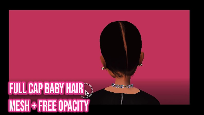 IMVU Baby Hair Mesh .XMF Mesh Full Cap Including BBH and Nape + Free ...