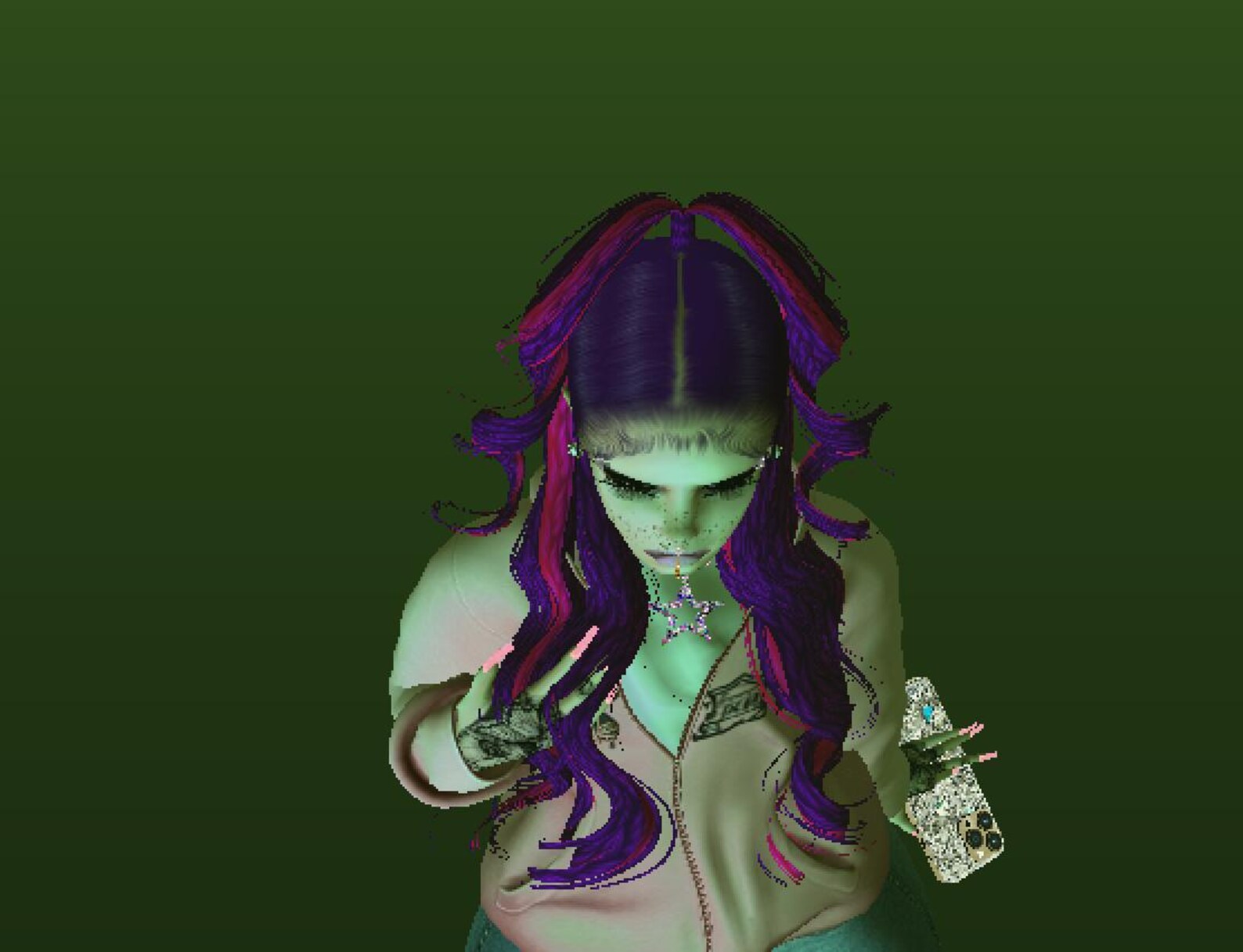 IMVU Baby Hair Mesh .XMF Mesh Full Cap Including BBH and Nape + Free ...