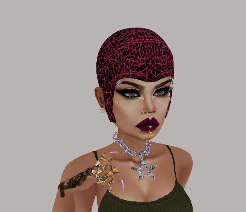 IMVU Baby Hair Mesh .XMF Mesh Full Cap Including BBH and Nape + Free ...