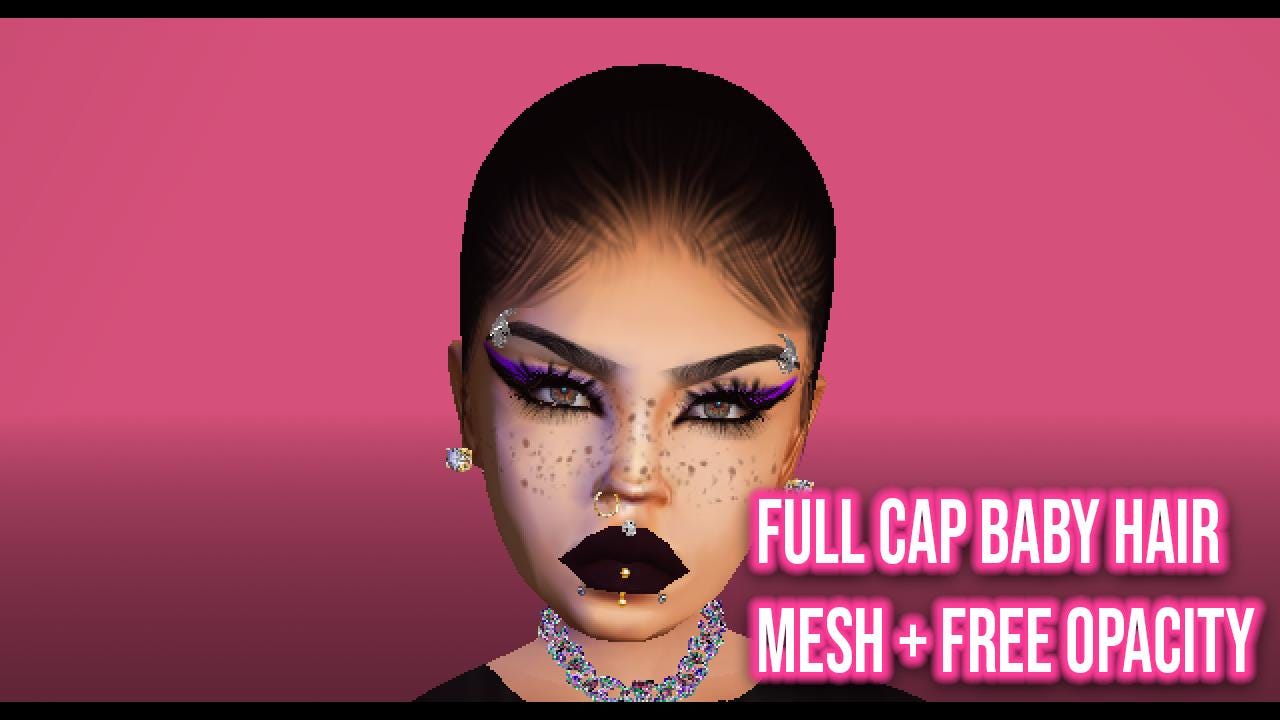 IMVU Baby Hair Mesh .XMF Mesh Full Cap Including BBH and Nape + Free ...