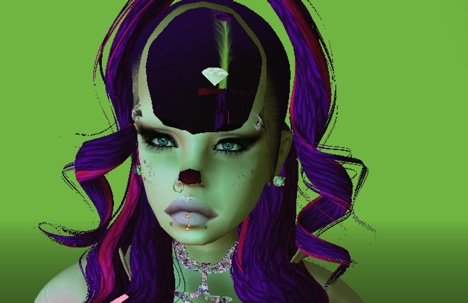 IMVU Baby Hair Mesh .XMF Mesh Full Cap Including BBH and Nape + Free ...