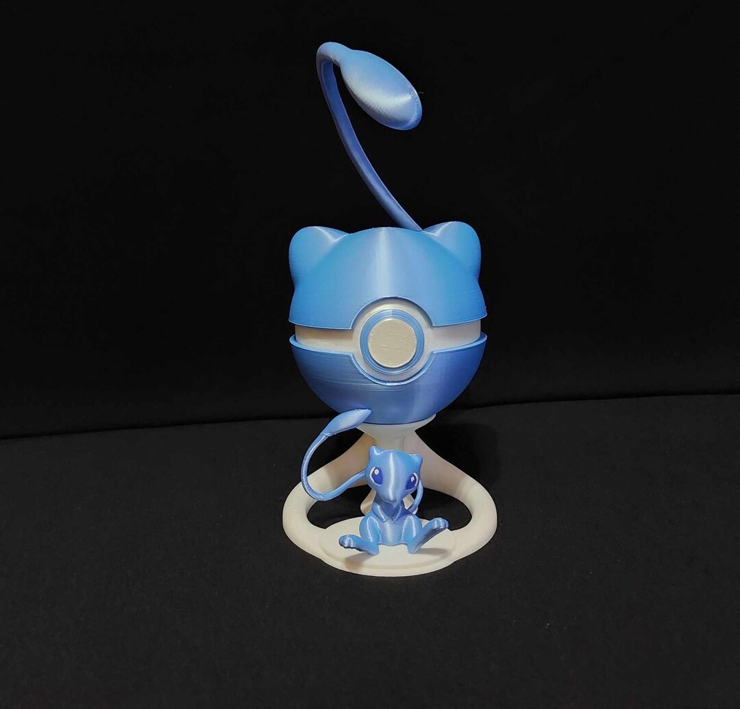 Mew Themed Pokeball With Stand and Figure Pokemon 3D Printing Files ...