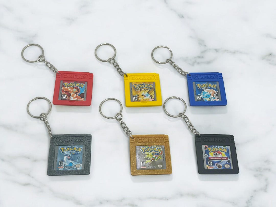 3D Printed Replica Pokémon Gameboy Cartridge Keychains Poké Gameboy ...