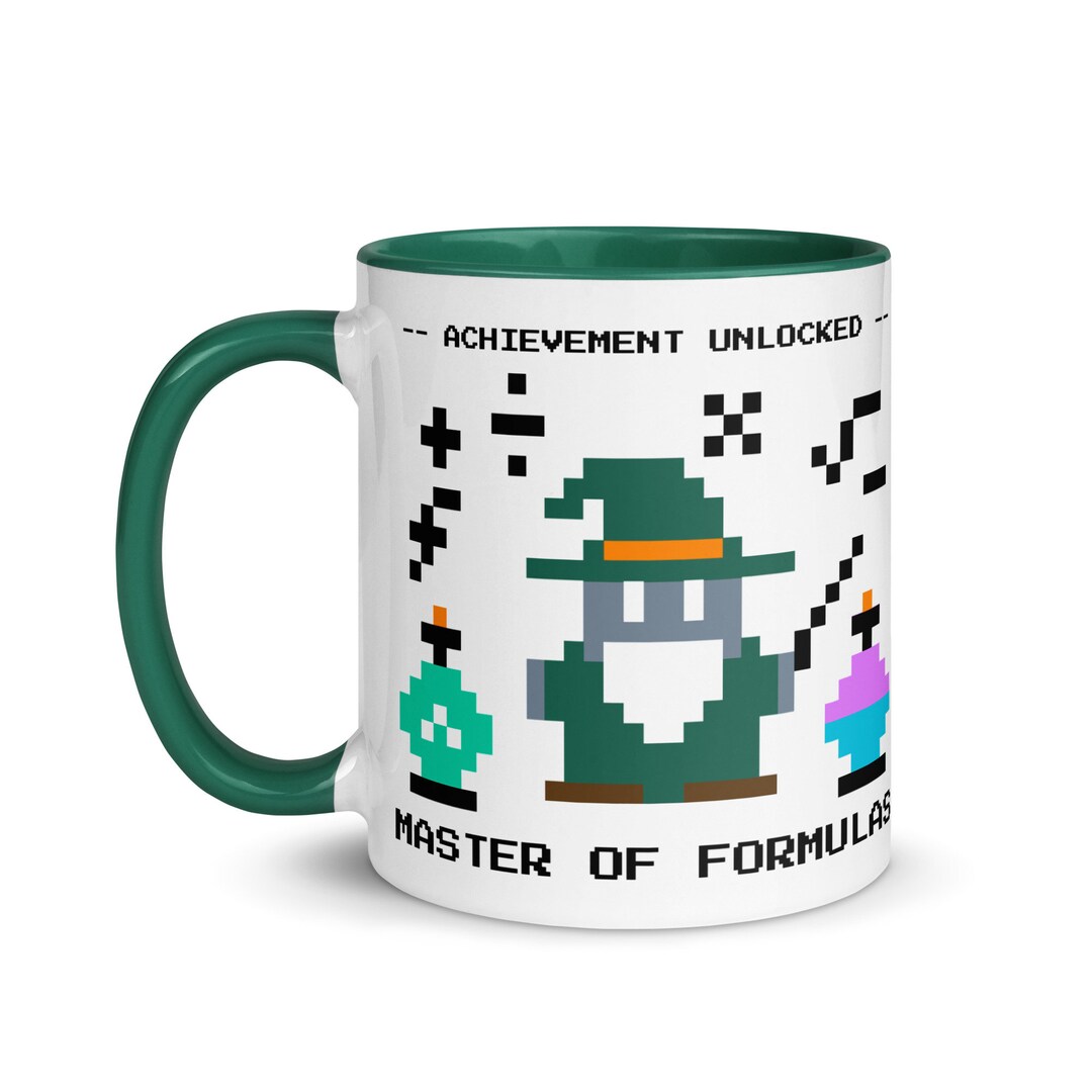 Excel Wizard Gamer Mug Achievement Unlocked: Master of Formulas Dark ...