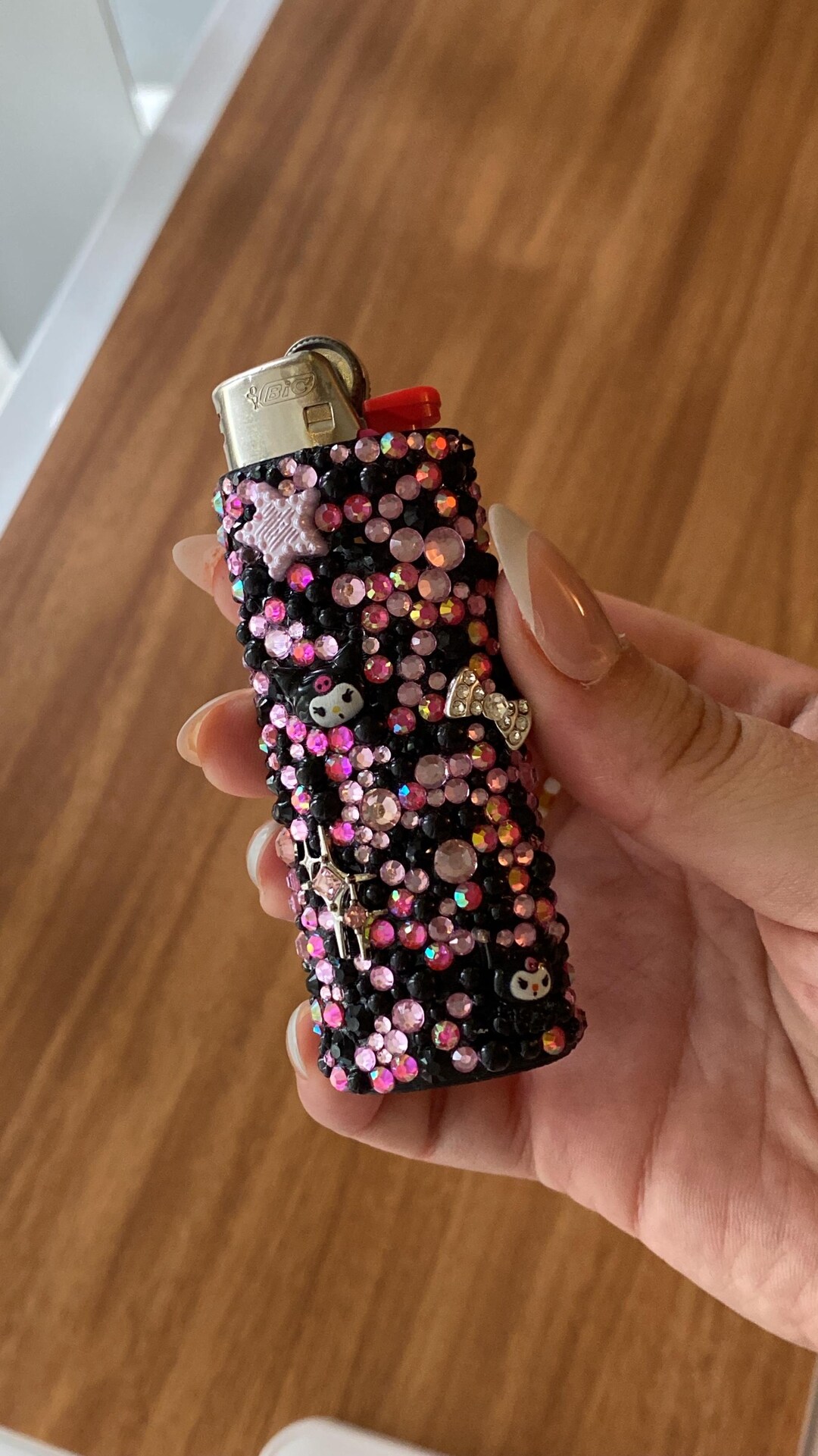 Bedazzled Kuromi Inspired Lighter Case Fits Regular Sized BIC Lighters ...