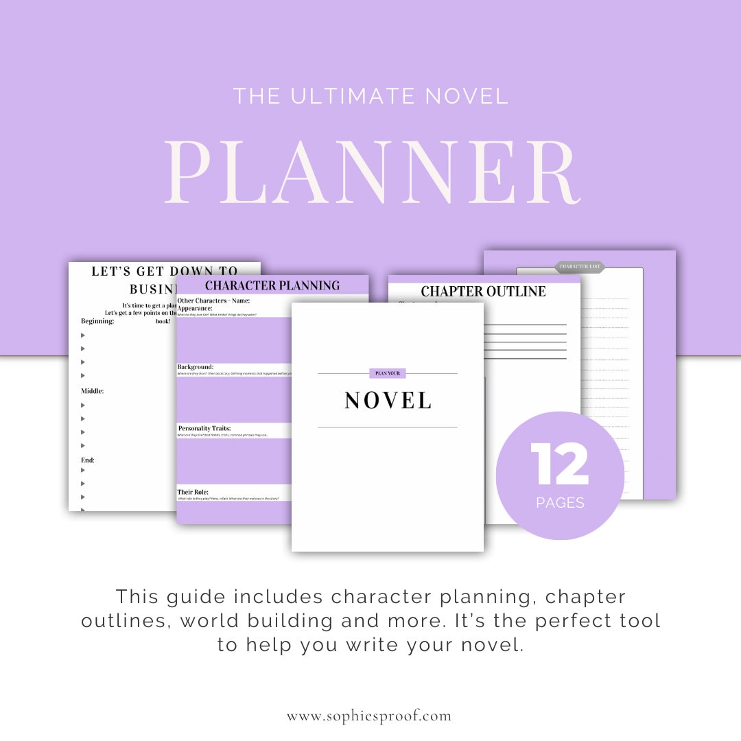 Novel Planner I Novel Planning Guide I PDF Printable - Etsy