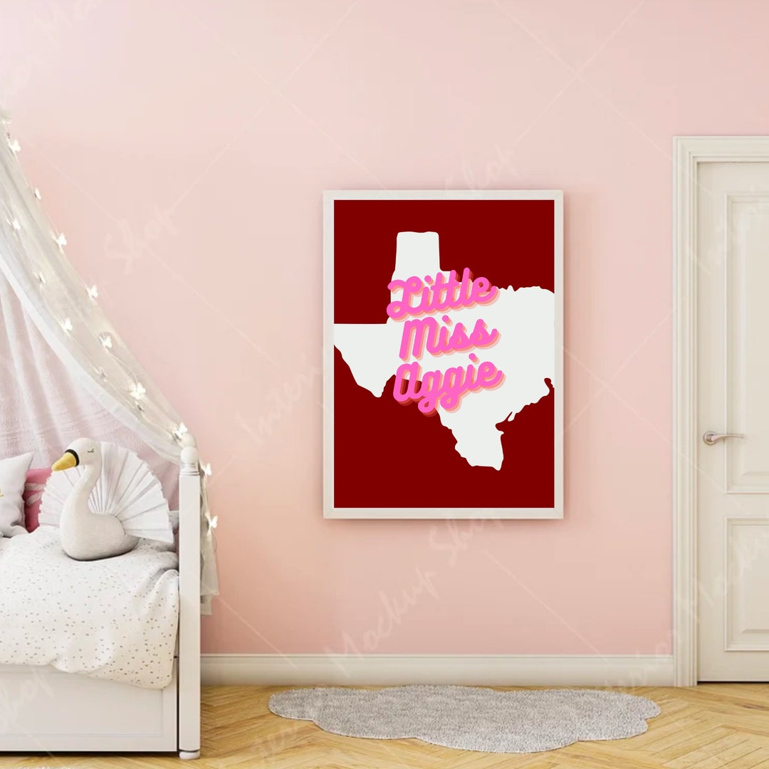 Texas A&M University Preppy Wall Art Printable, Dorm Decor for College ...
