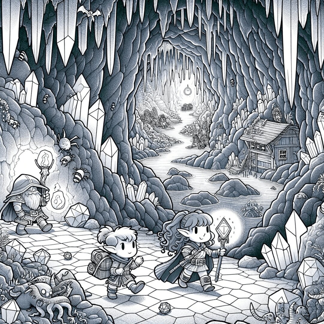 Adventuring Party Coloring Book Page - Etsy