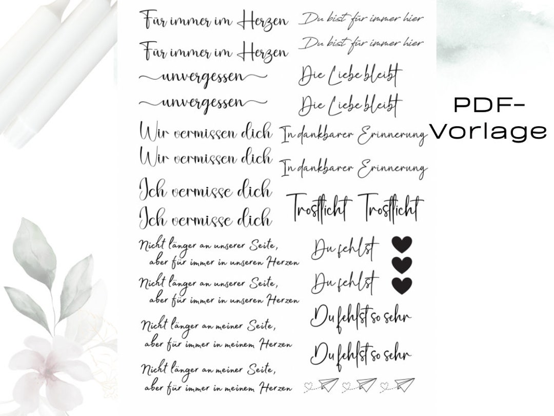 Mourning Template Including Business License, Waterslide Film - Etsy