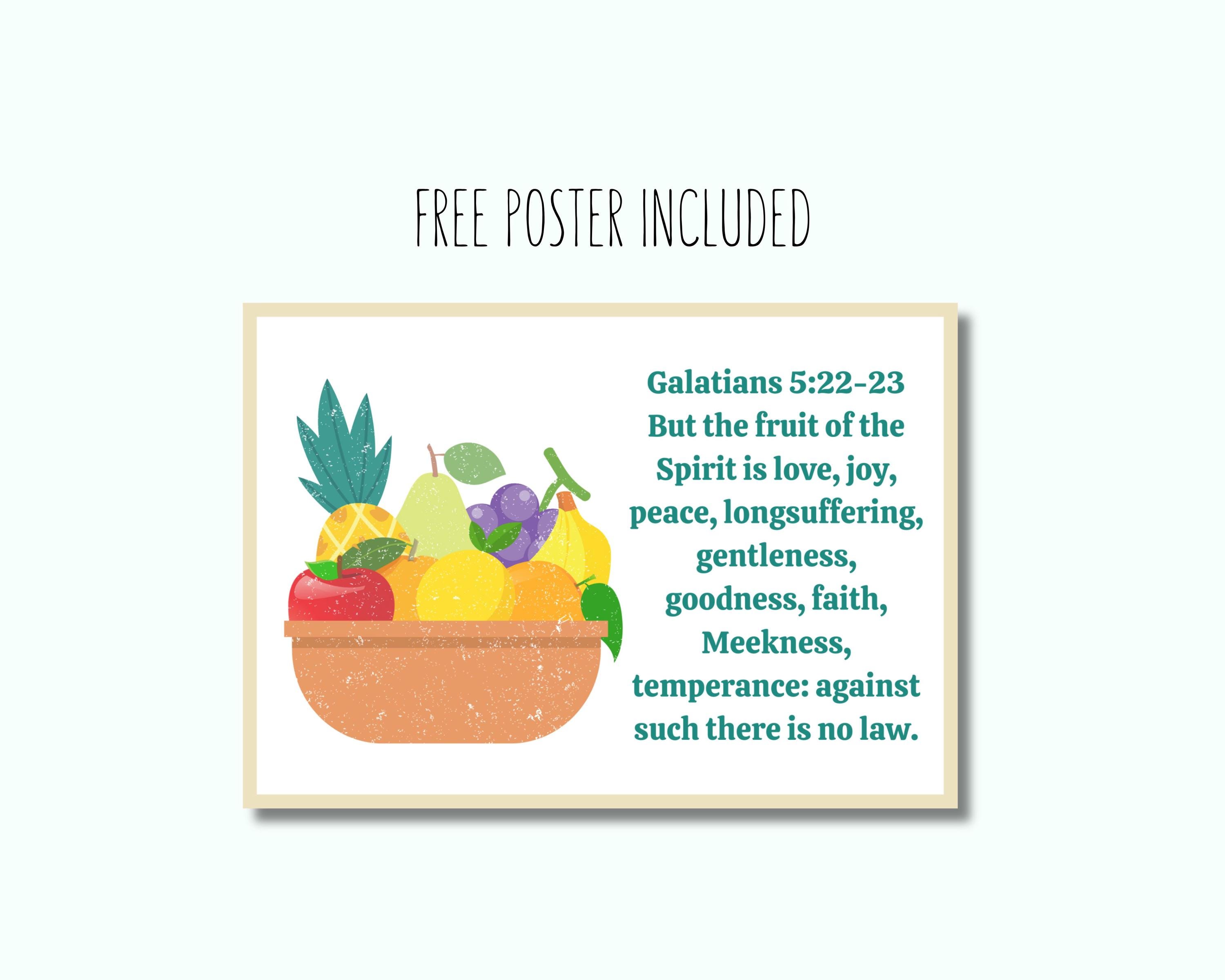 The Fruit of the Spirit Craft Activity for Kids With Free Poster ...