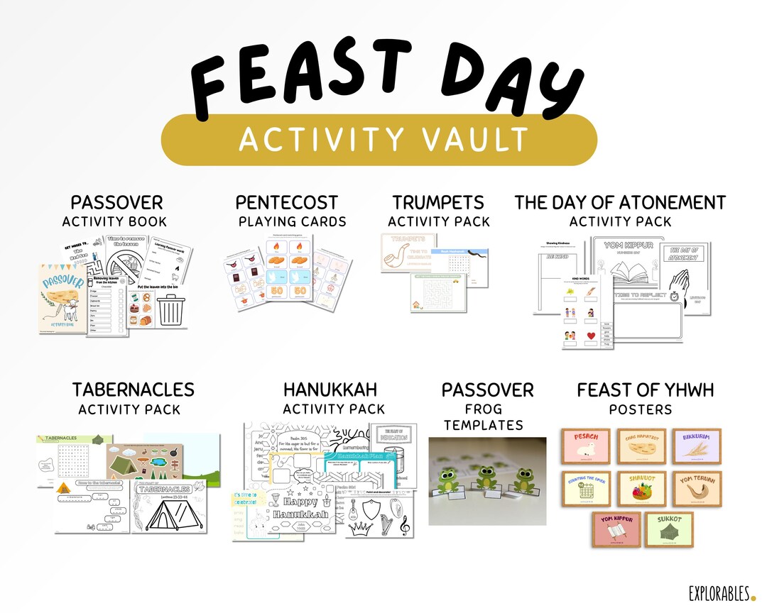Feast Day Activity Vault Feast of YHWH Passover Feast of Unleavened ...