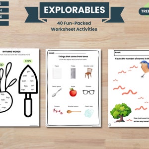 Tree Themed Worksheets | Preschool | Pre-k | Kindergarten | Primary ...