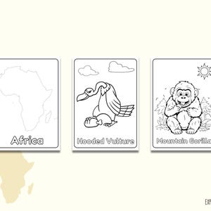 Endangered Animals in Africa Colouring Pages Explore Africa Activity ...