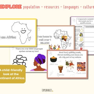 Let's Explore Africa Activity Pack Worksheets About Africa Kids ...