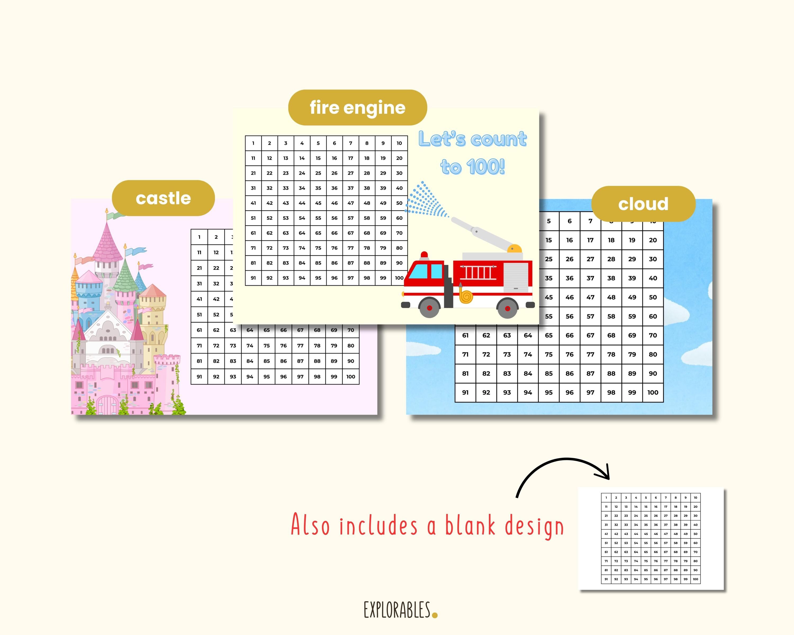 Number 1 to 100 Charts Displays Classroom Displays Wall Posters Skip ...