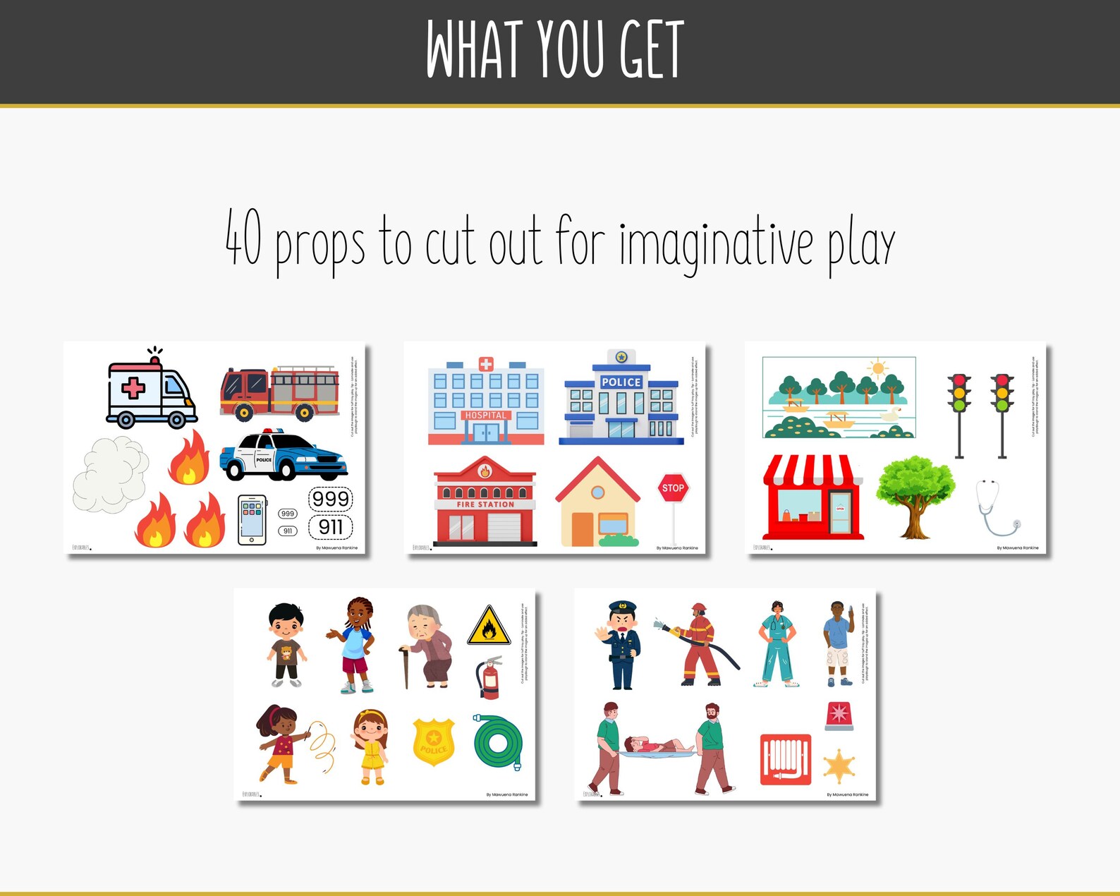 Emergency Services Tuff Tray Bundle With Fire Engine Posters ...