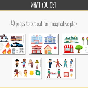 Emergency Services Tuff Tray Bundle With Fire Engine Posters ...