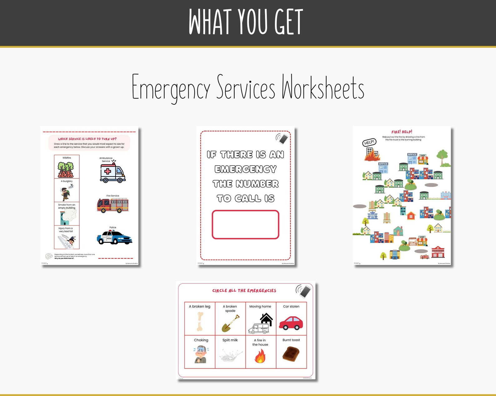 Emergency Services Tuff Tray Bundle With Fire Engine Posters ...