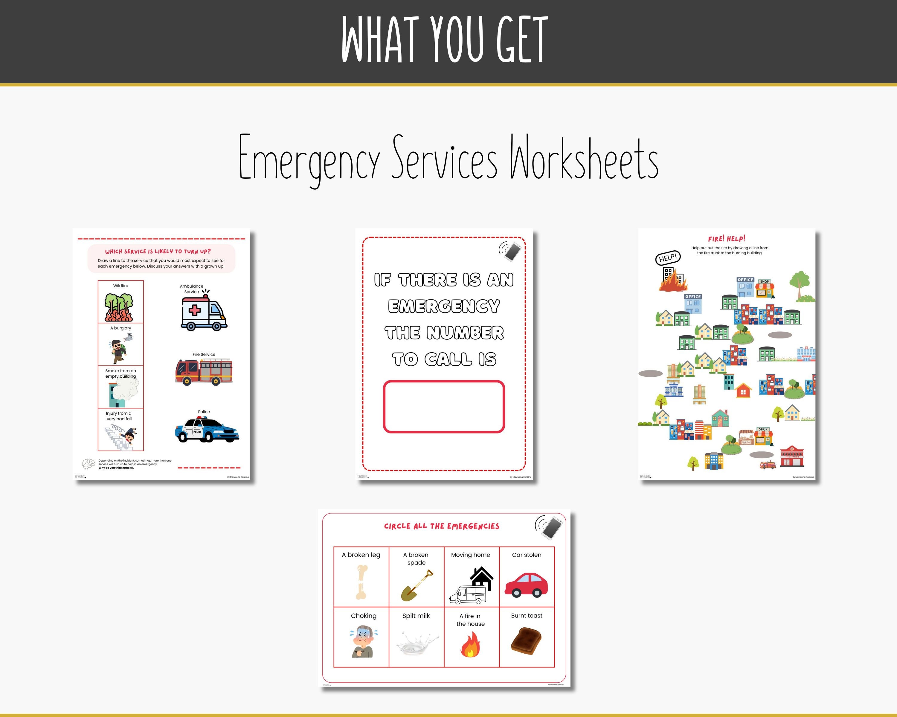 Emergency Services Tuff Tray Bundle With Fire Engine Posters ...