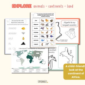Let's Explore Africa Activity Pack Worksheets About Africa Kids ...