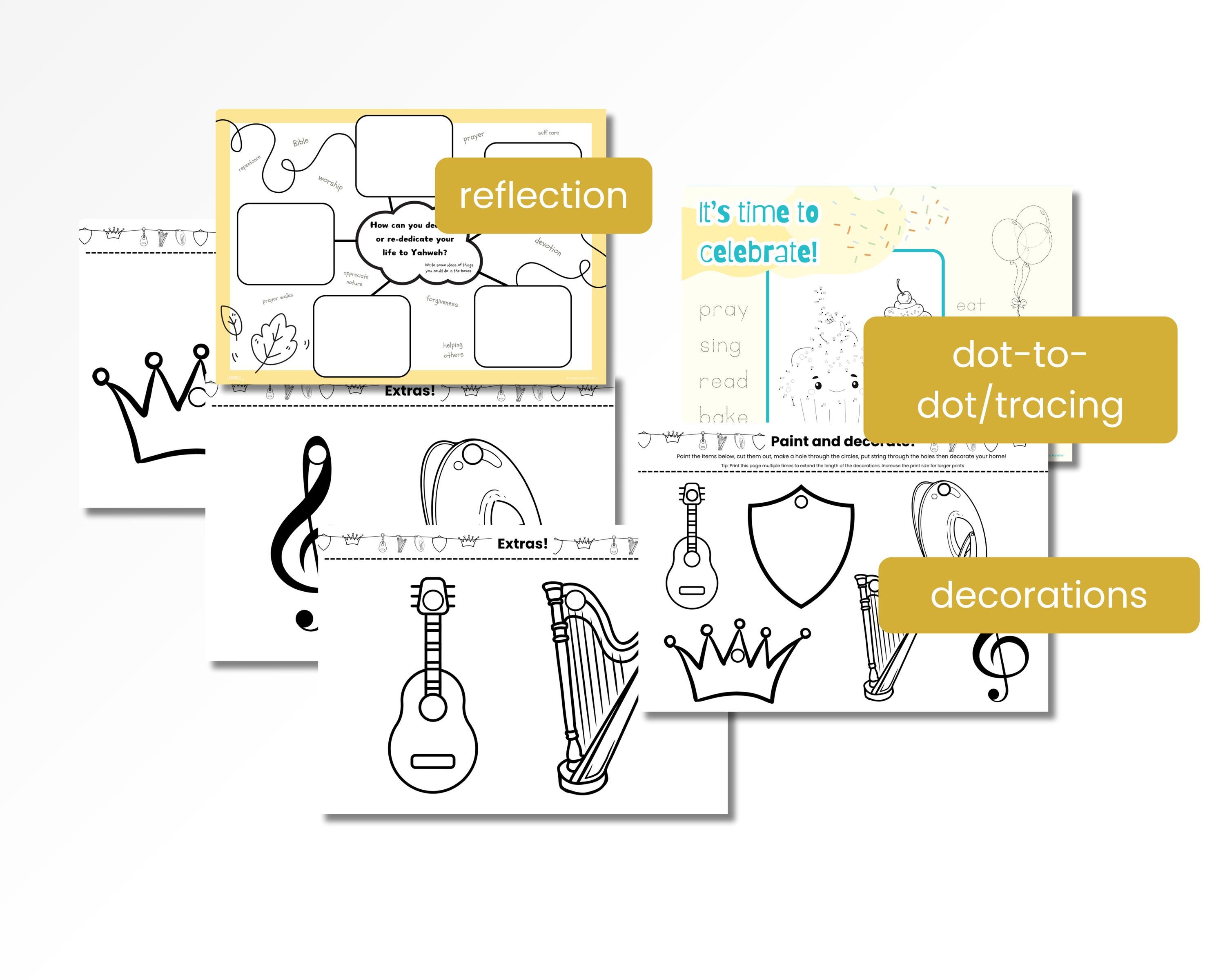 Hanukkah the Feast of Dedication Activity Pack Worksheets for Kids ...