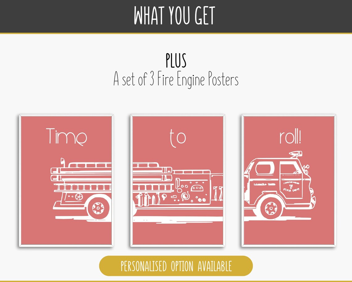 Emergency Services Tuff Tray Bundle With Fire Engine Posters ...