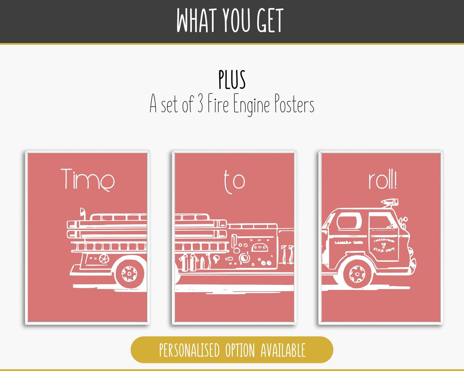 Emergency Services Tuff Tray Bundle With Fire Engine Posters ...