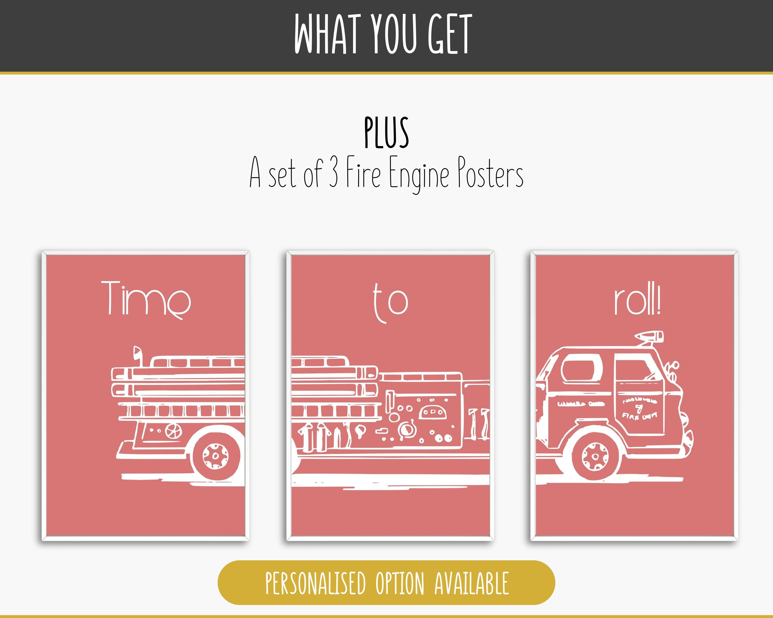 Emergency Services Tuff Tray Bundle With Fire Engine Posters ...