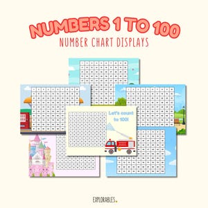 Number 1 to 100 Charts Displays Classroom Displays Wall Posters Skip ...
