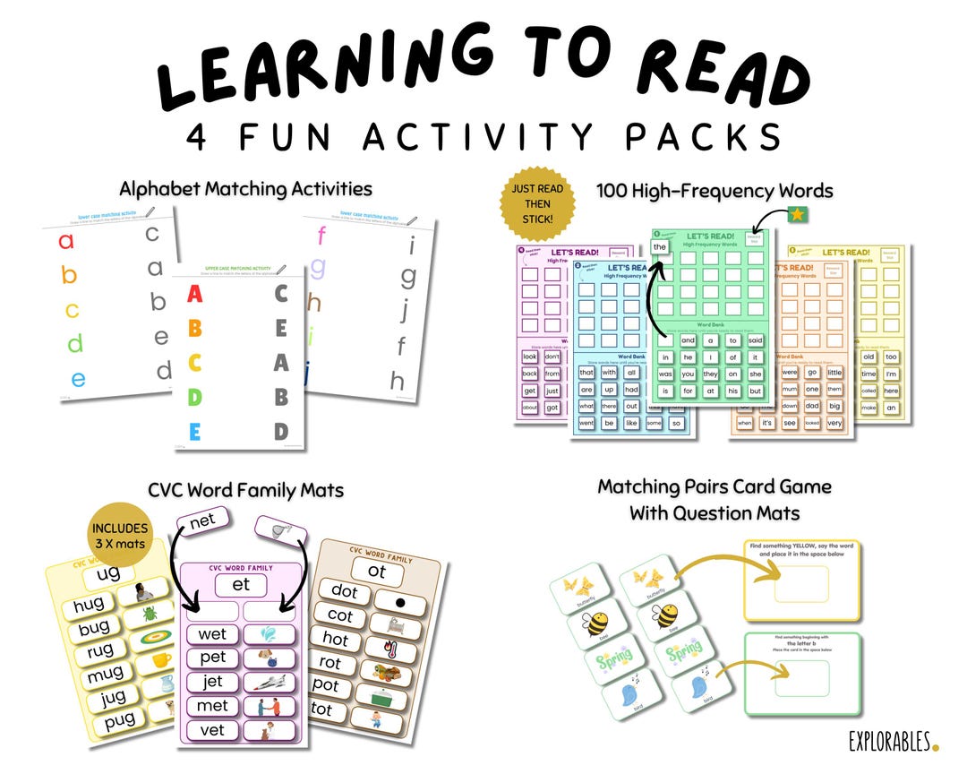 Spring Time Reading Ideas Learning to Read CVC Word Family Mats ...