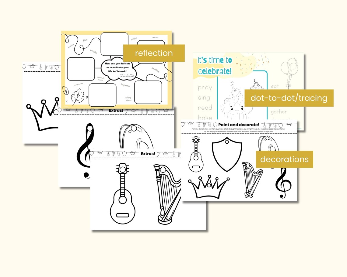 Hanukkah the Feast of Dedication Activity Pack Worksheets for Kids ...