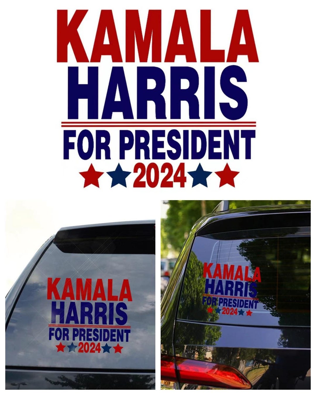 Harris Walz Car Decal Harris Walz Window Sticker Kamala Harris Car ...