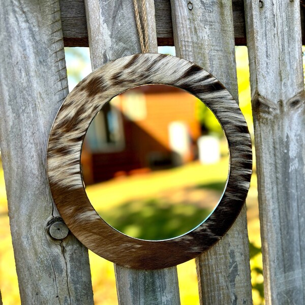 Cowhide Mirror - Etsy