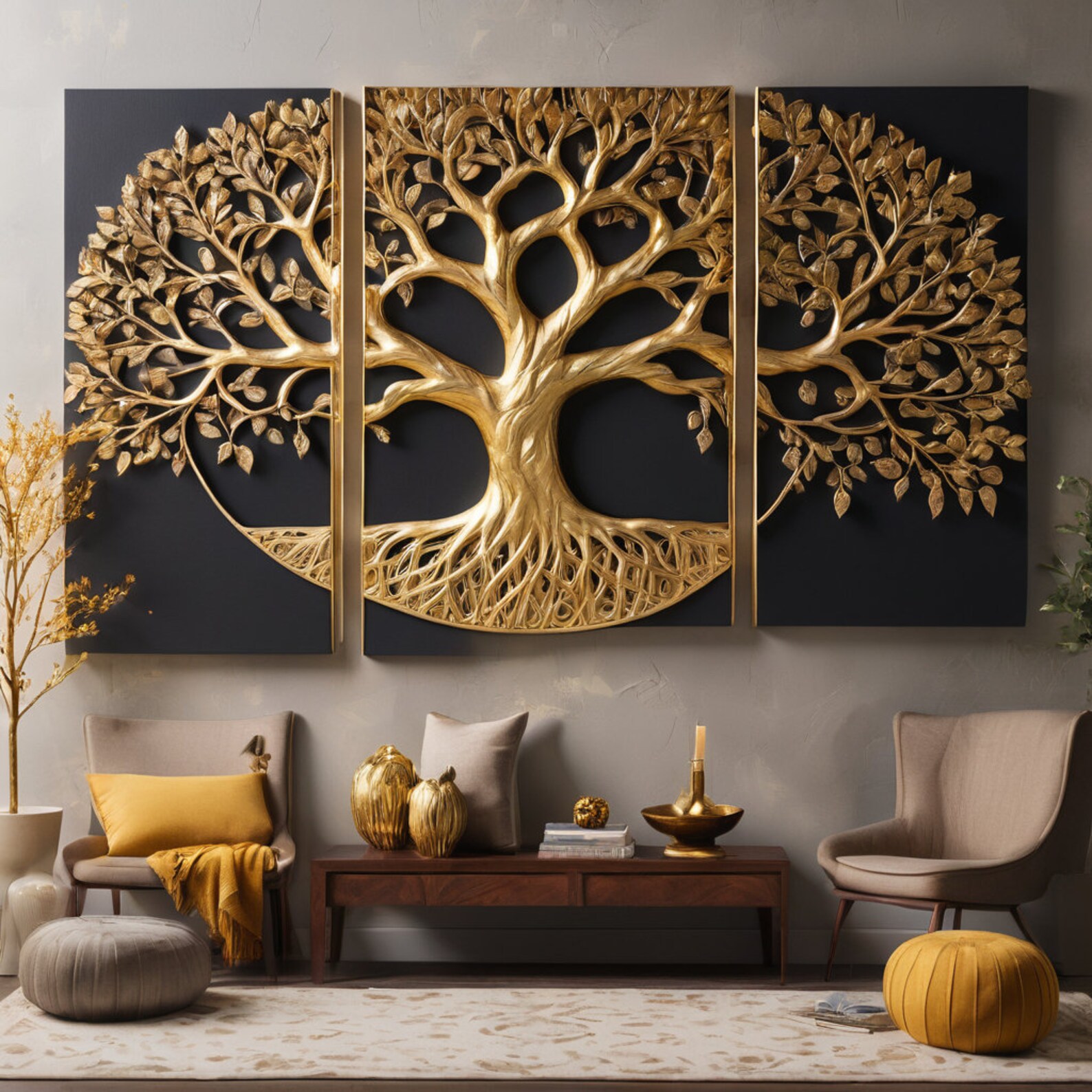 Golden Tree of Life - Etsy