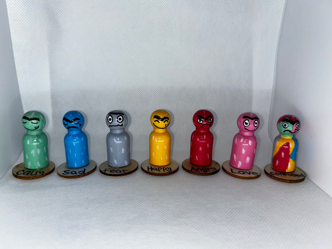 The Colour Monster Peg Dolls - Etsy UK
