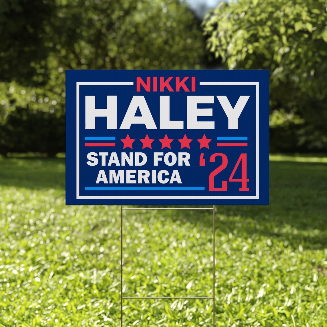 Nikki Haley 2024 Yard Sign Nikki Haley for President 2024 Lawn Sign ...