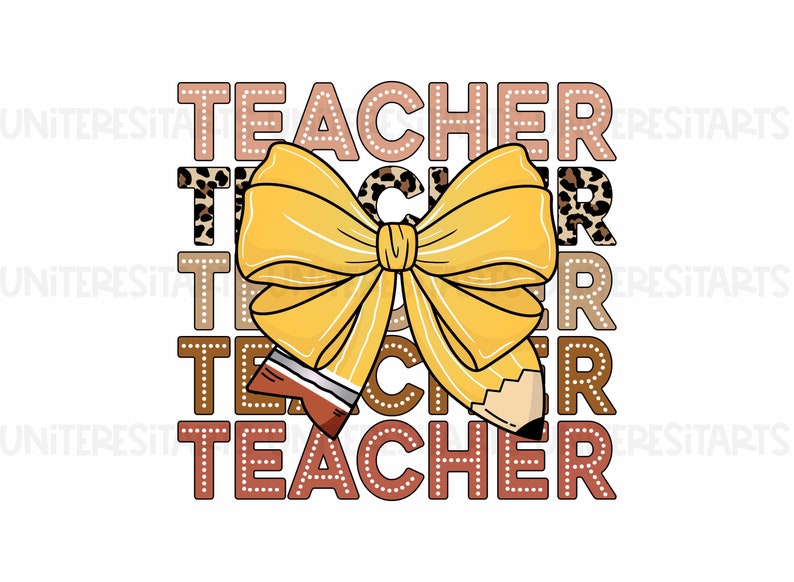 Coquette Teacher Png Back to School Png Teacher Appreciation Gift ...