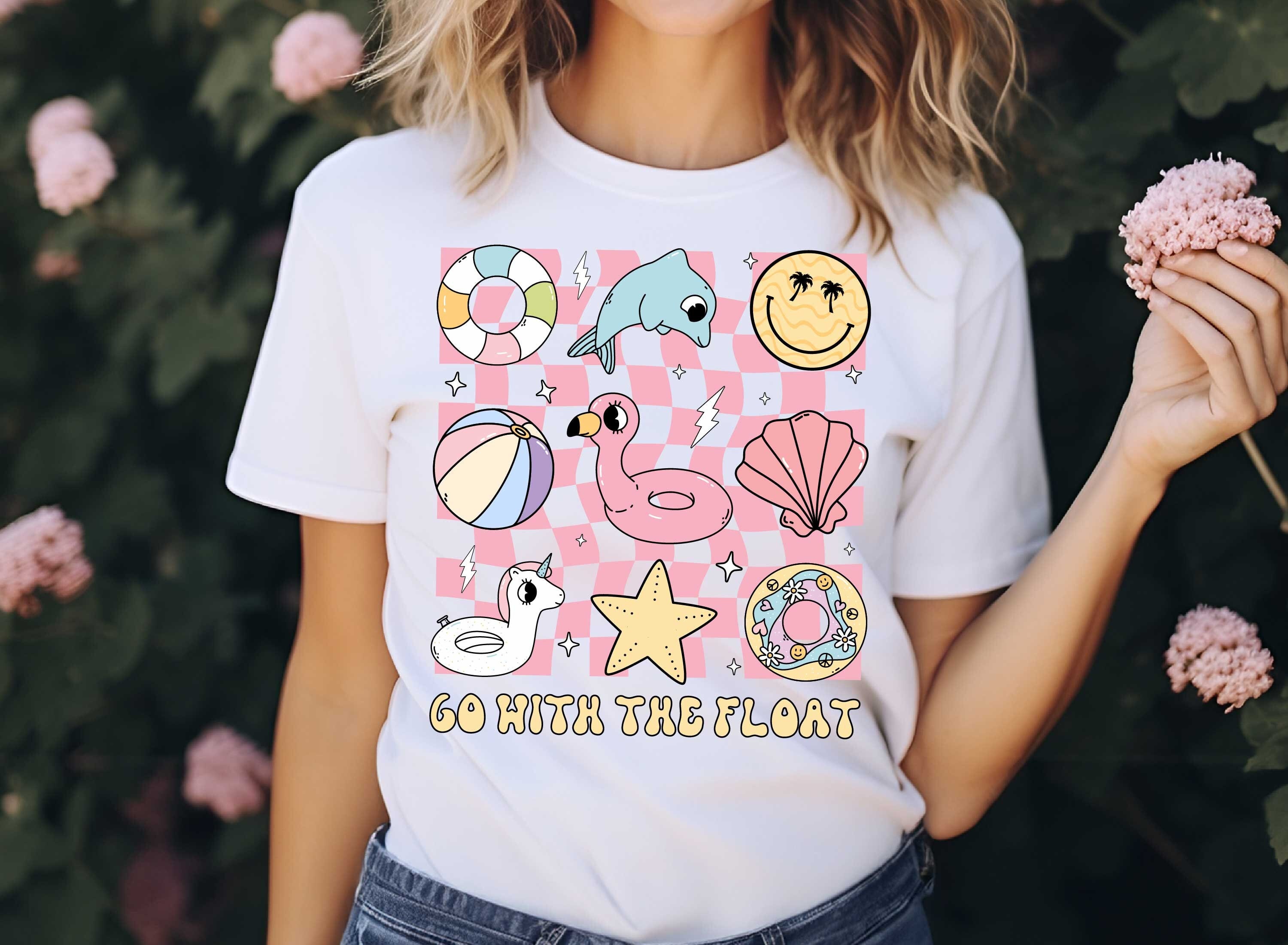 Go With the Float PNG Sublimation Design, Pool Floats, Summer ...