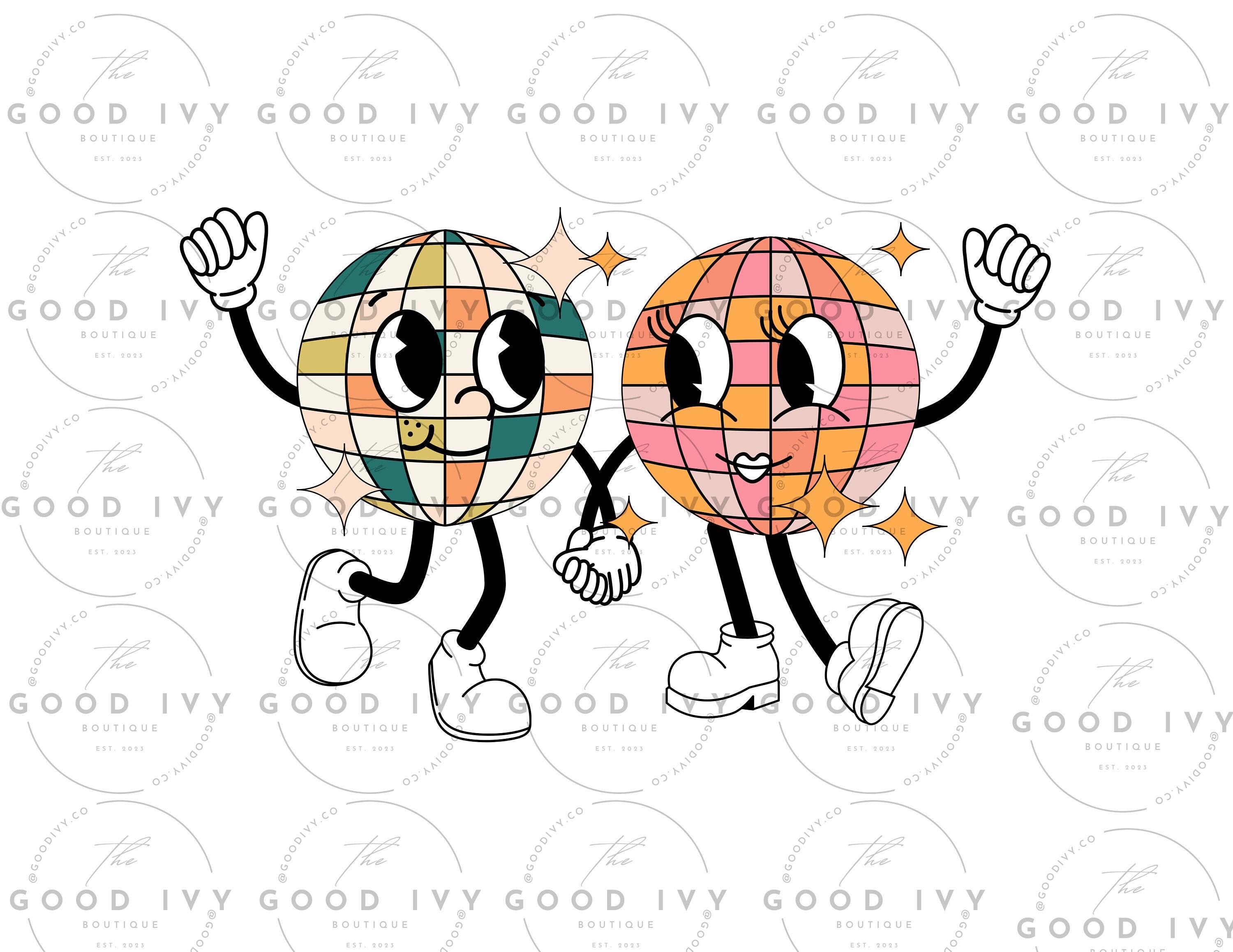 Retro Character PNG File, Groovy Design, Disco Character, Trendy PNG ...
